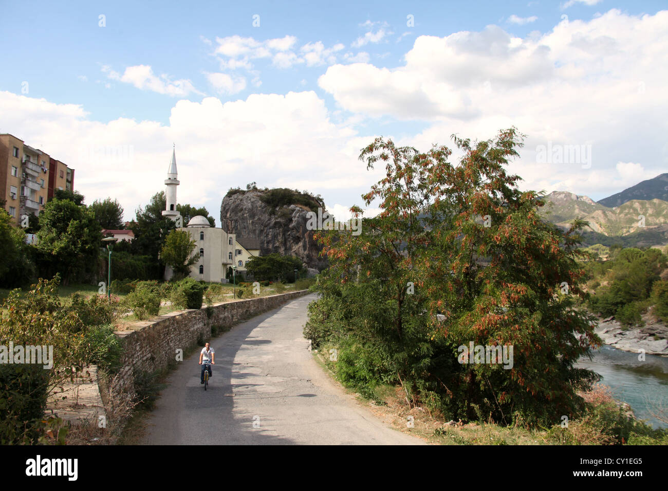 The Albanian Town of Permeti Stock Photo - Alamy