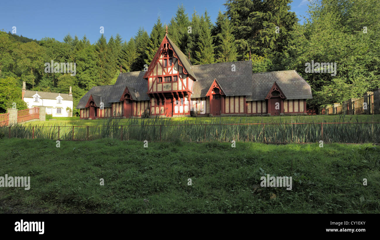Fowl House and Poultry Cottage at Leighton Arboretum Stock Photo - Alamy