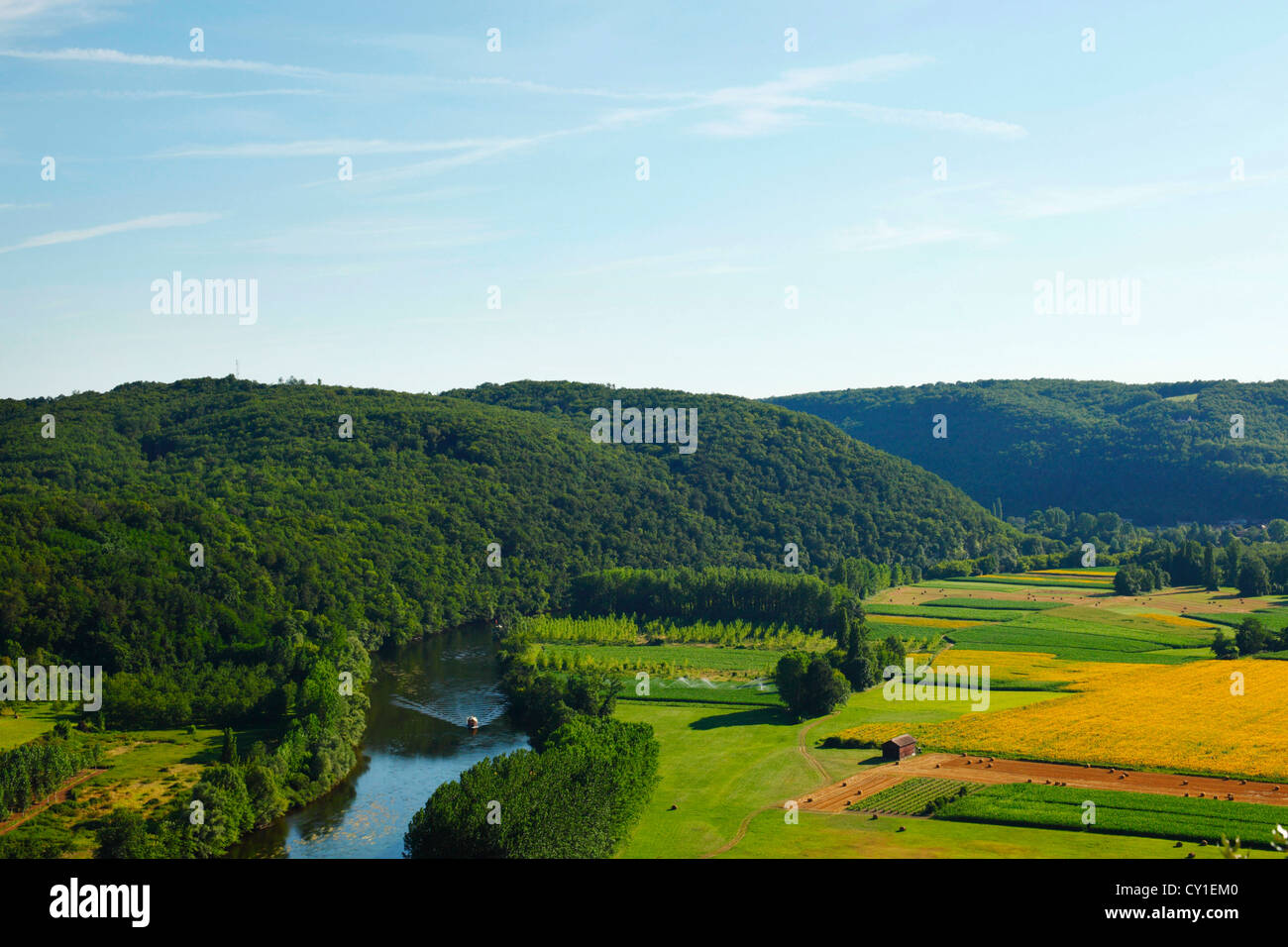 france green field panorama Stock Photo - Alamy