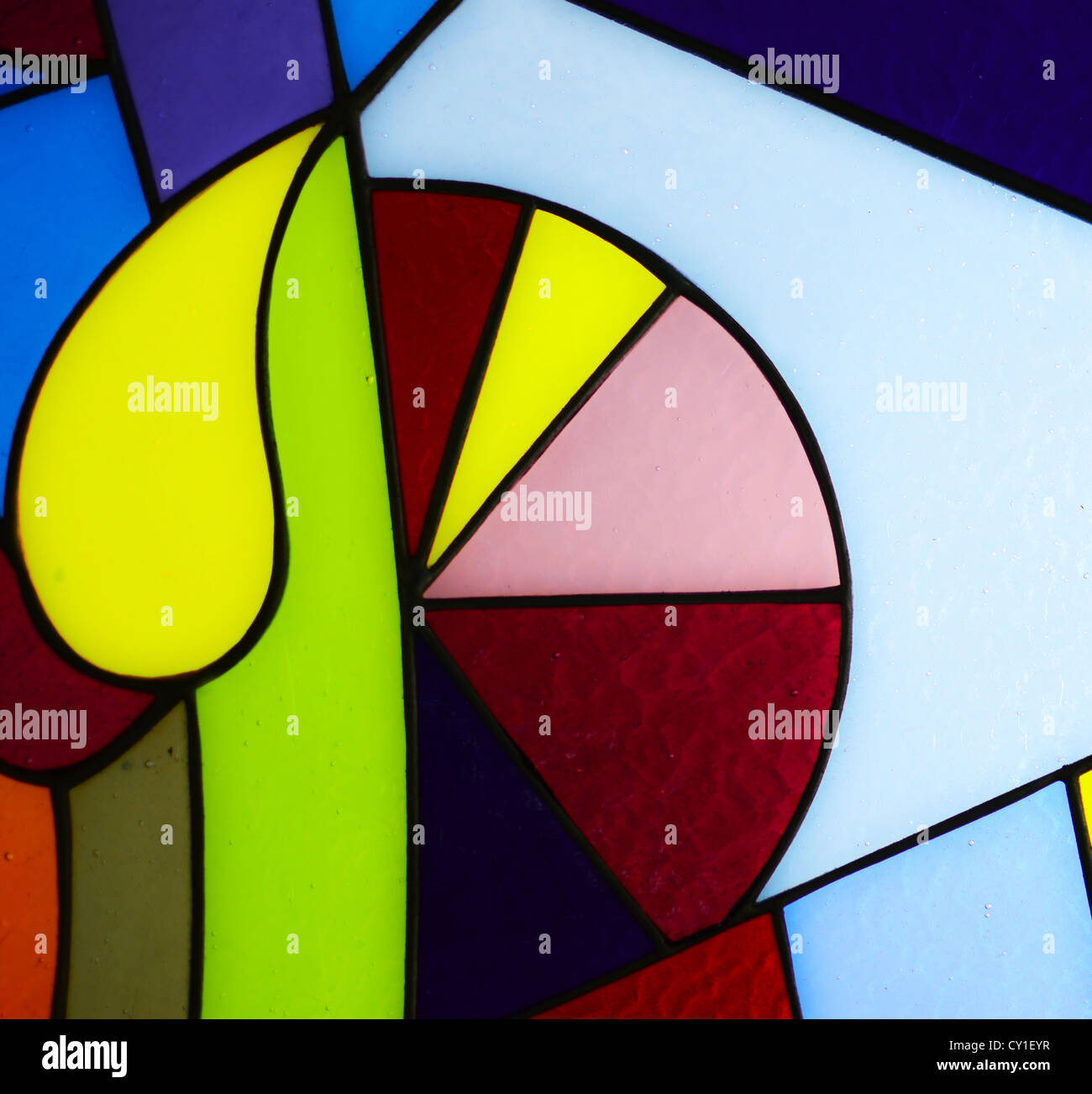 Stained glass geometric hi-res stock photography and images - Alamy