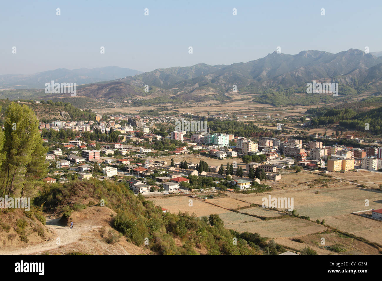 The Albanian Town of Permeti Stock Photo - Alamy