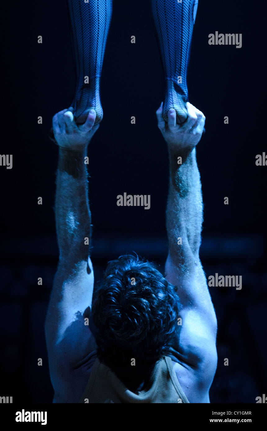 A performer from NoFit State circus performs at the circus company's ...