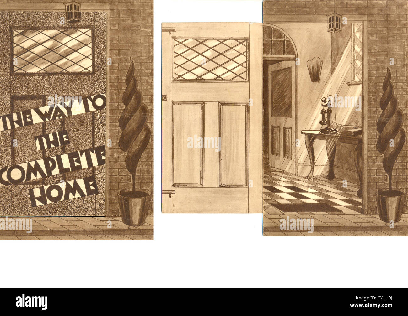 Advertising leaflet for a domestic telephone Stock Photo - Alamy