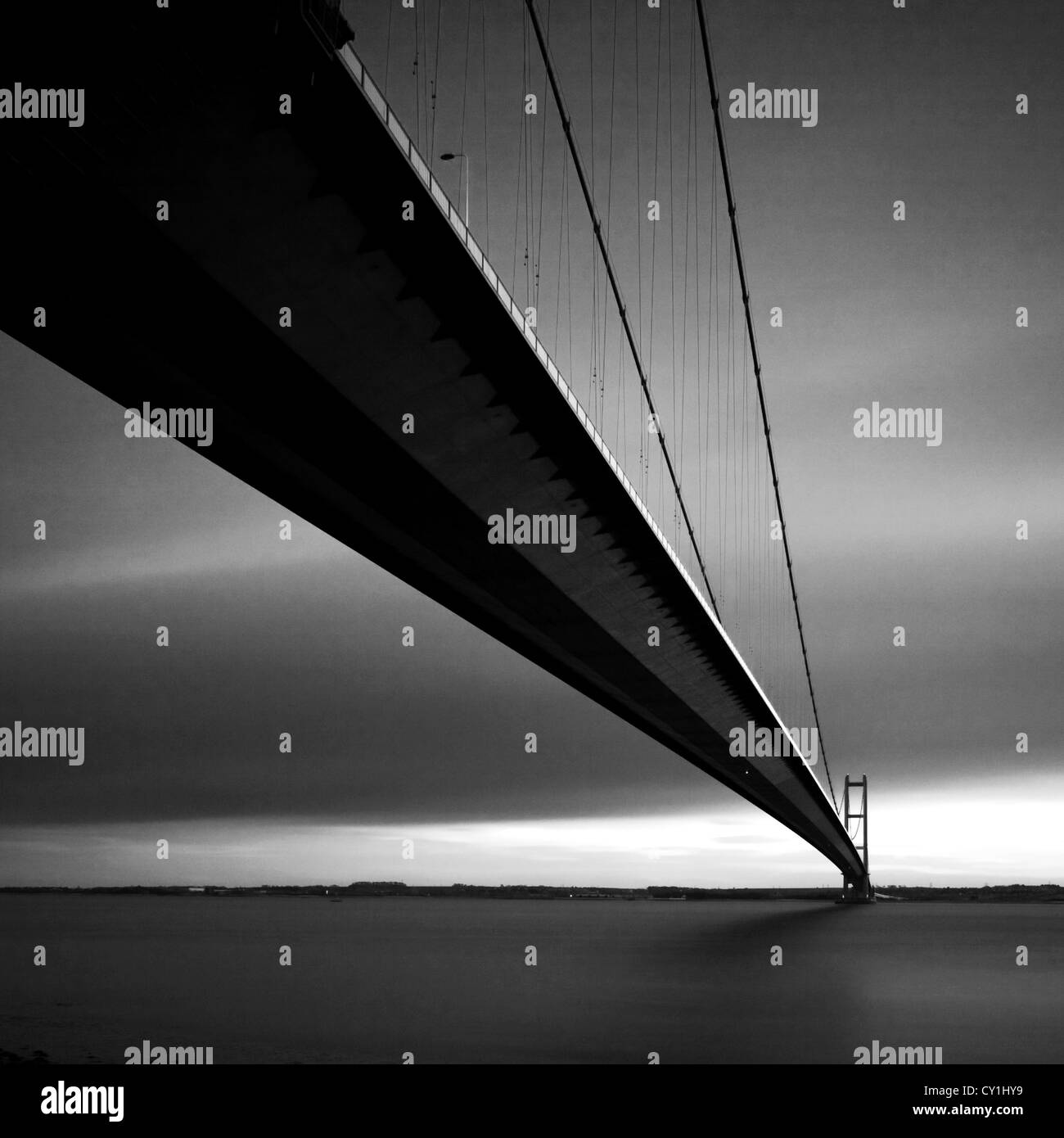 Long distance bridge Black and White Stock Photos & Images - Alamy