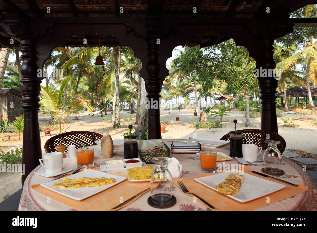 Outdoor dining restaurant break fast table hi-res stock photography and ...
