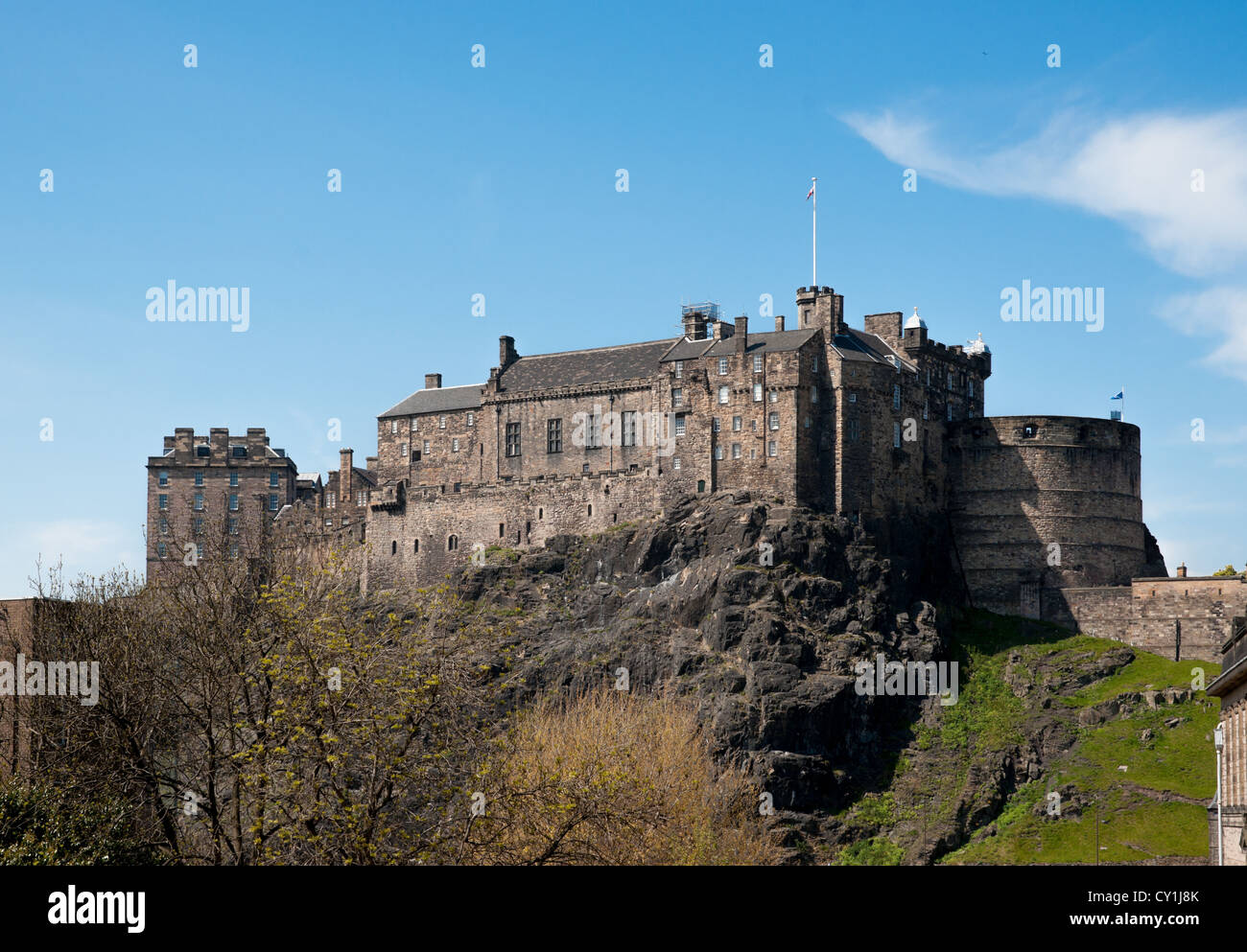 Edinburgh Castle - Southern Aspect Stock Photo - Alamy