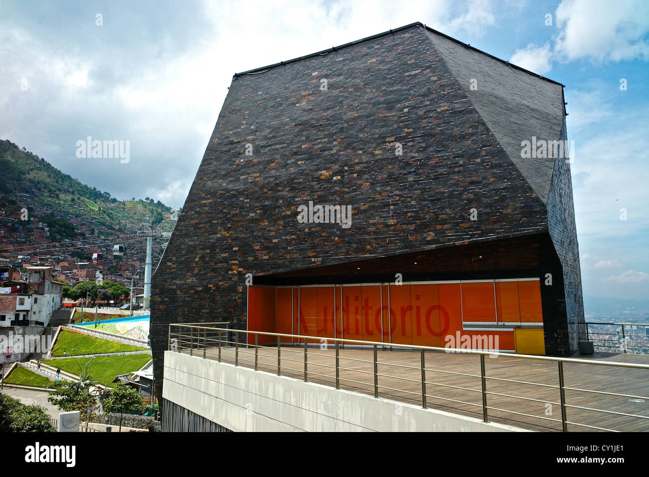 One of three structures that conform the Espana Library Stock Photo - Alamy