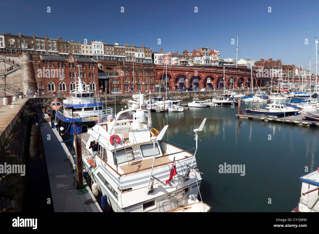 View of Ramsgate Marina and the Royal Parade Stock Photo - Alamy