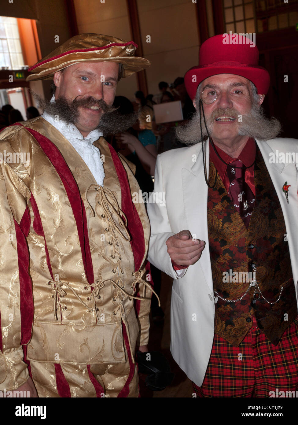 A contestant in The British Beard and Moustache Championship,held in ...