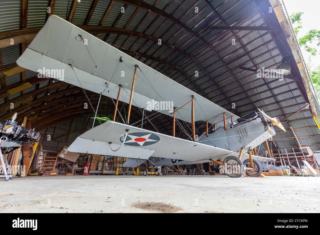 U.S. Navy antique biplane Stock Photo - Alamy