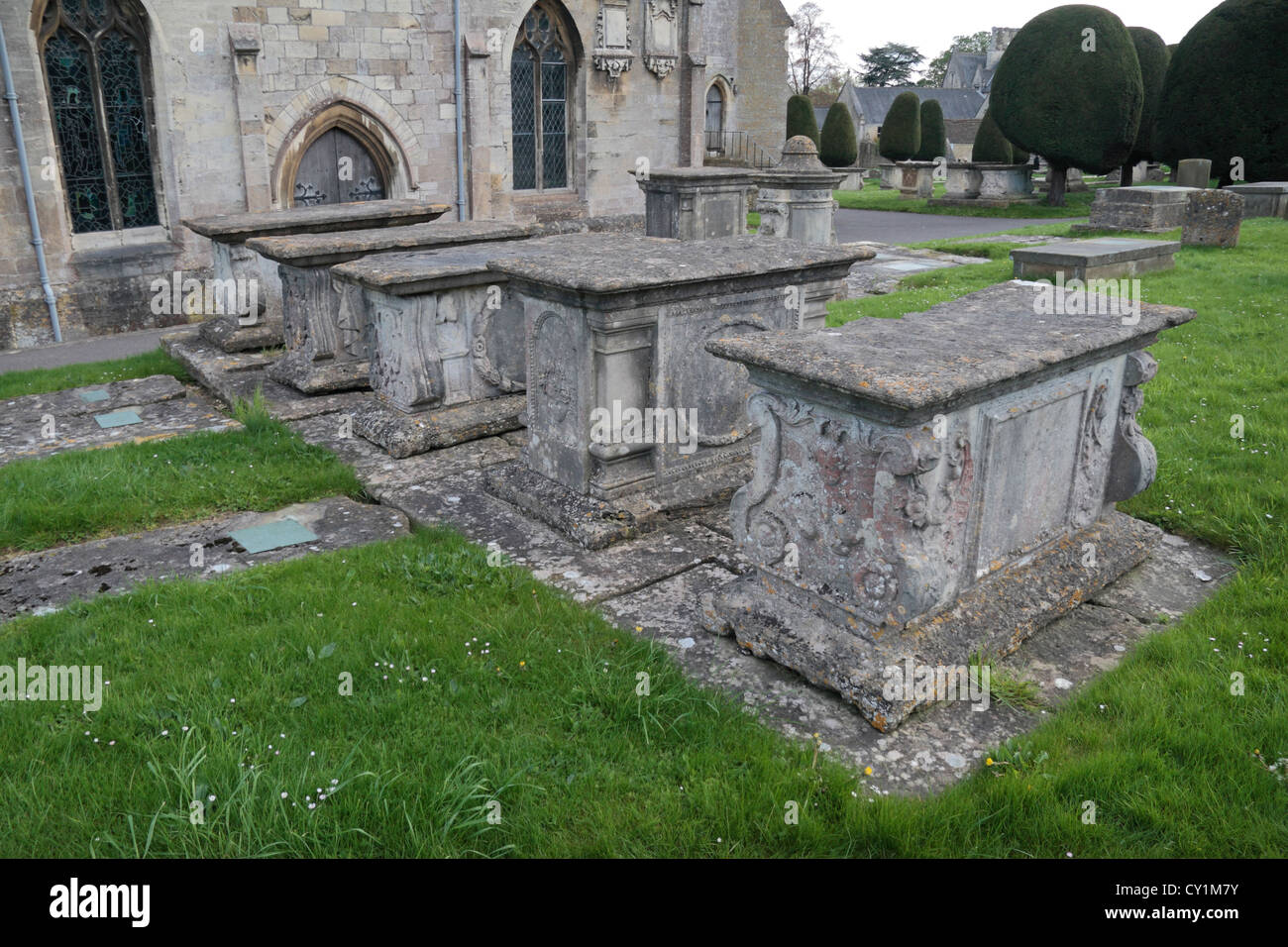 Chest tombs in the grounds of the Parish Church of St Mary, Painswick ...