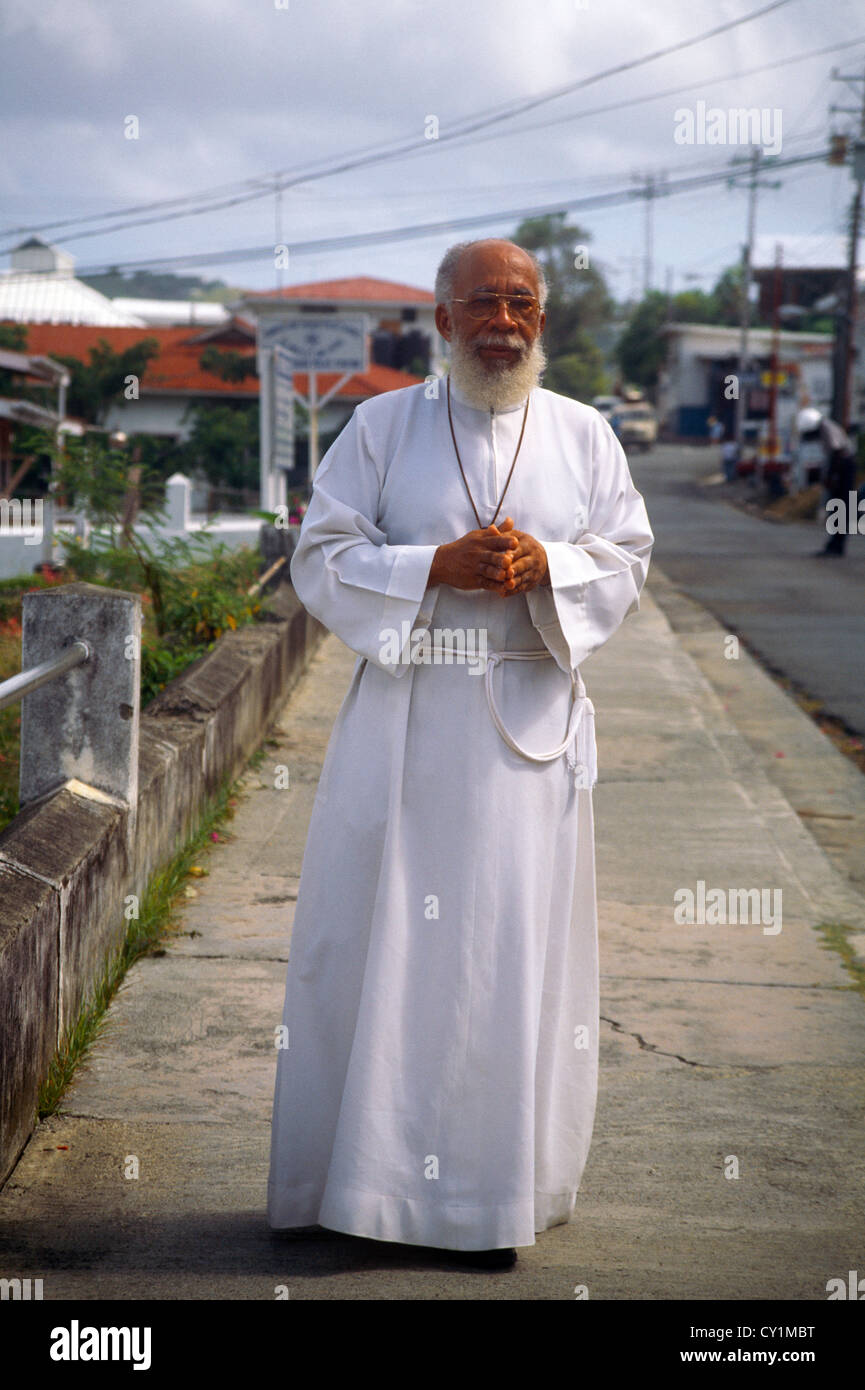 Tobago Corpus Christi Procession Priest Stock Photo - Alamy