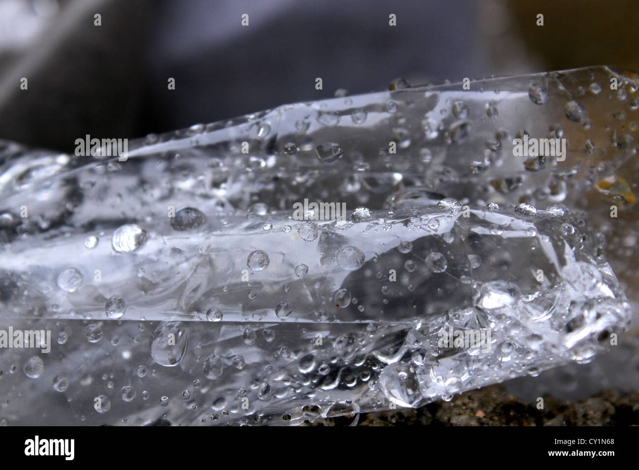 Rain water drops on plastic bag Stock Photo - Alamy