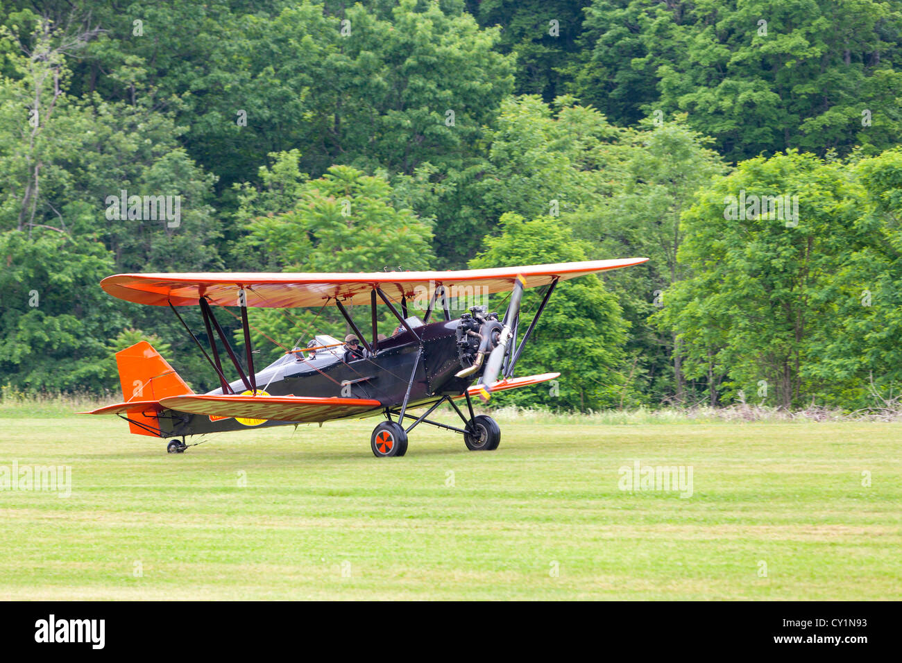 New Standard D-25 antique biplane Stock Photo - Alamy