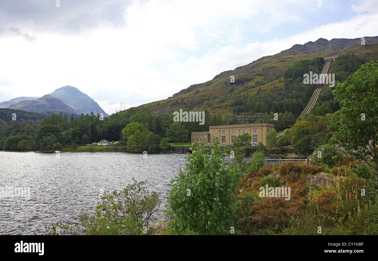 Sloy hydroelectric power station is located on the banks of Loch Lomond ...
