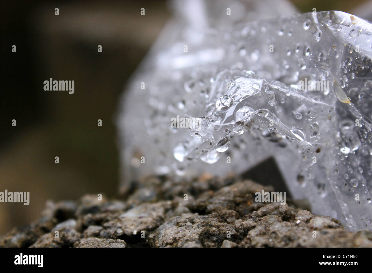 Rain water drops on plastic bag Stock Photo - Alamy