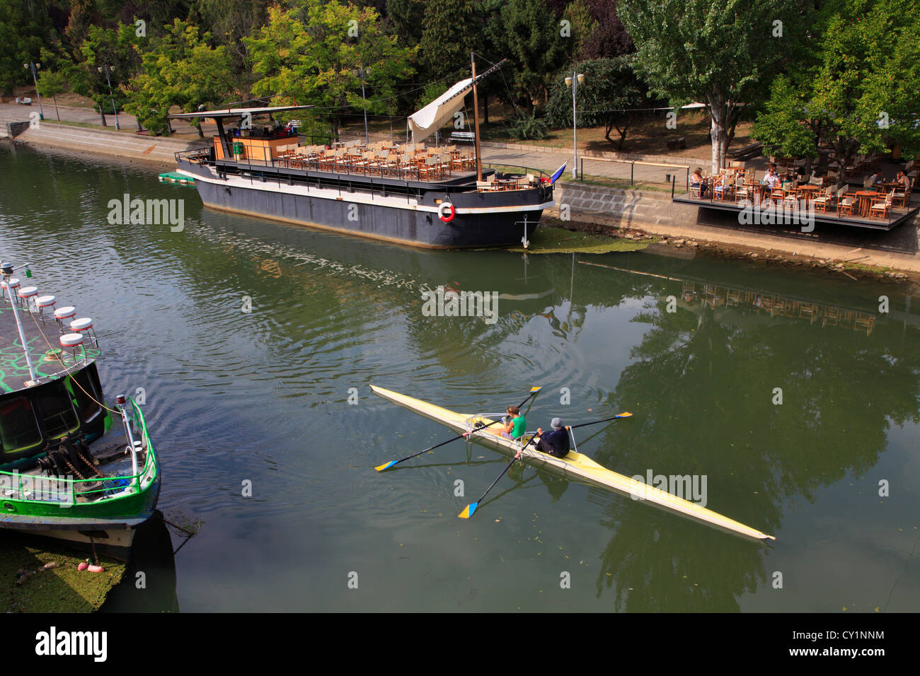 Romania, Timisoara, Bega Canal, boating Stock Photo - Alamy