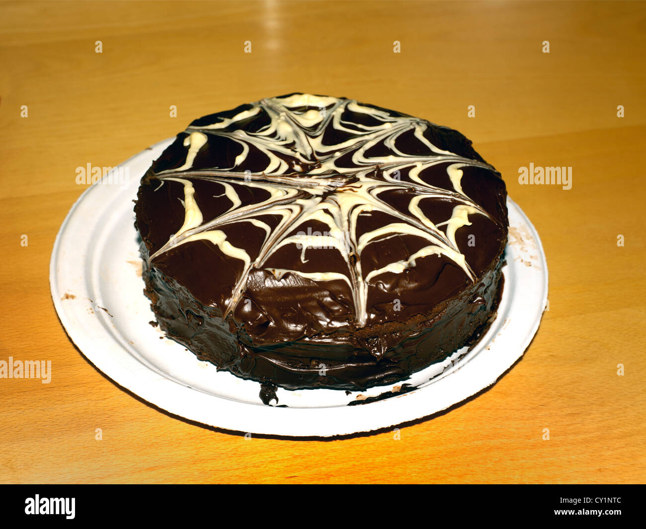 Chocolate Spider Cake for Halloween Stock Photo - Alamy