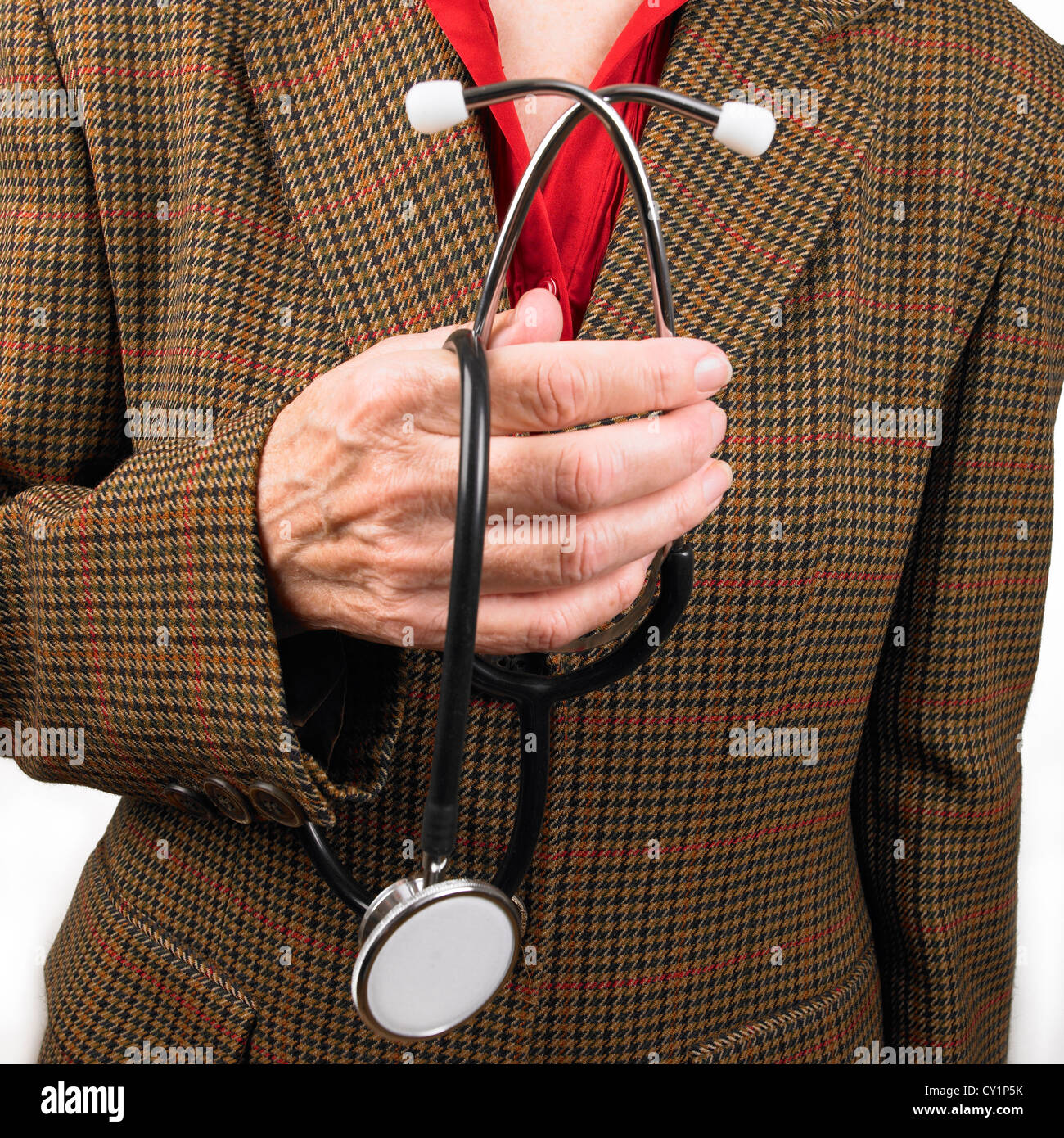 Woman gp wearing check pattern suit hi-res stock photography and images ...