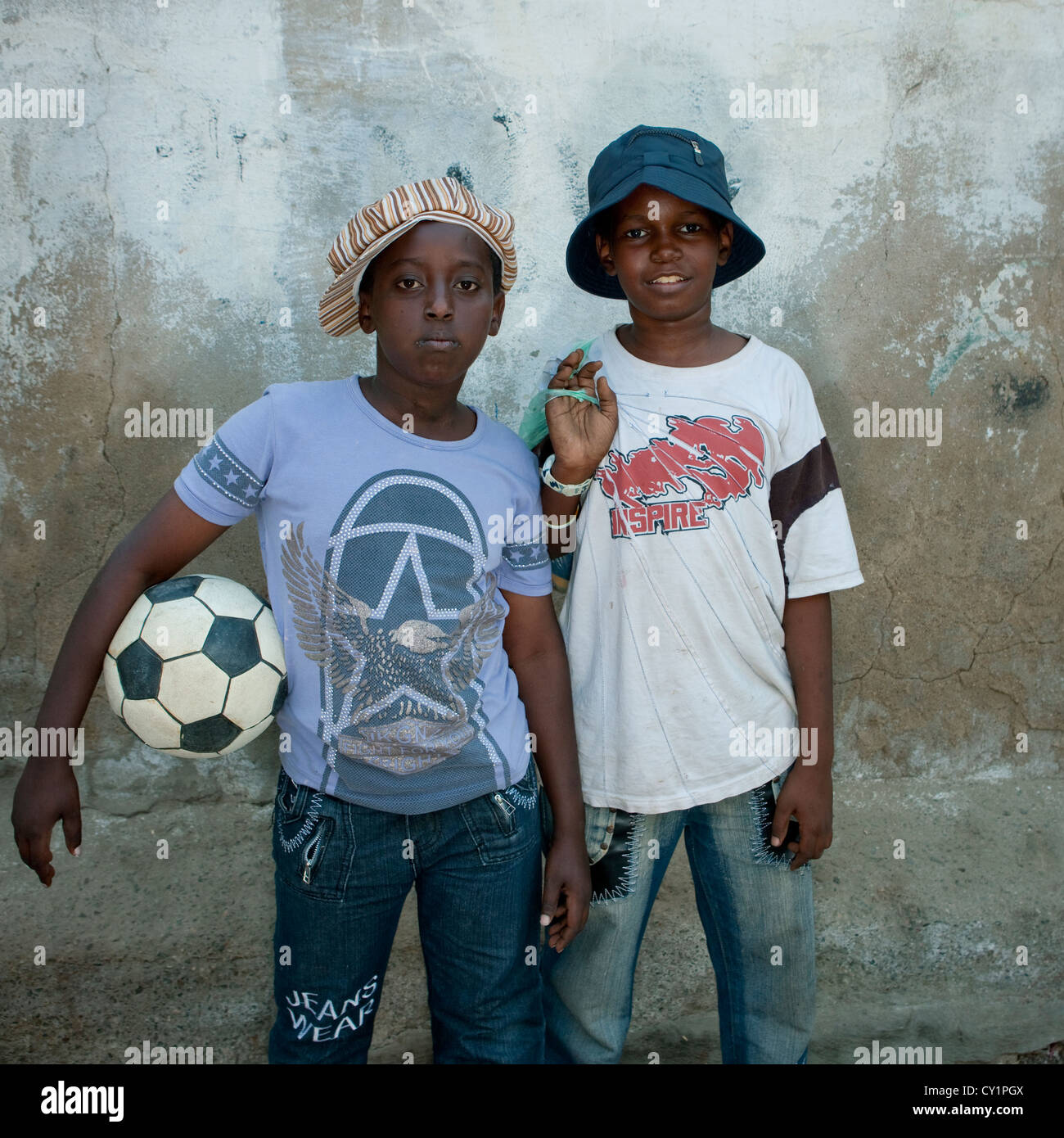 Somali Refugees Boys In Jeddah, Saudi Arabia Stock Photo - Alamy
