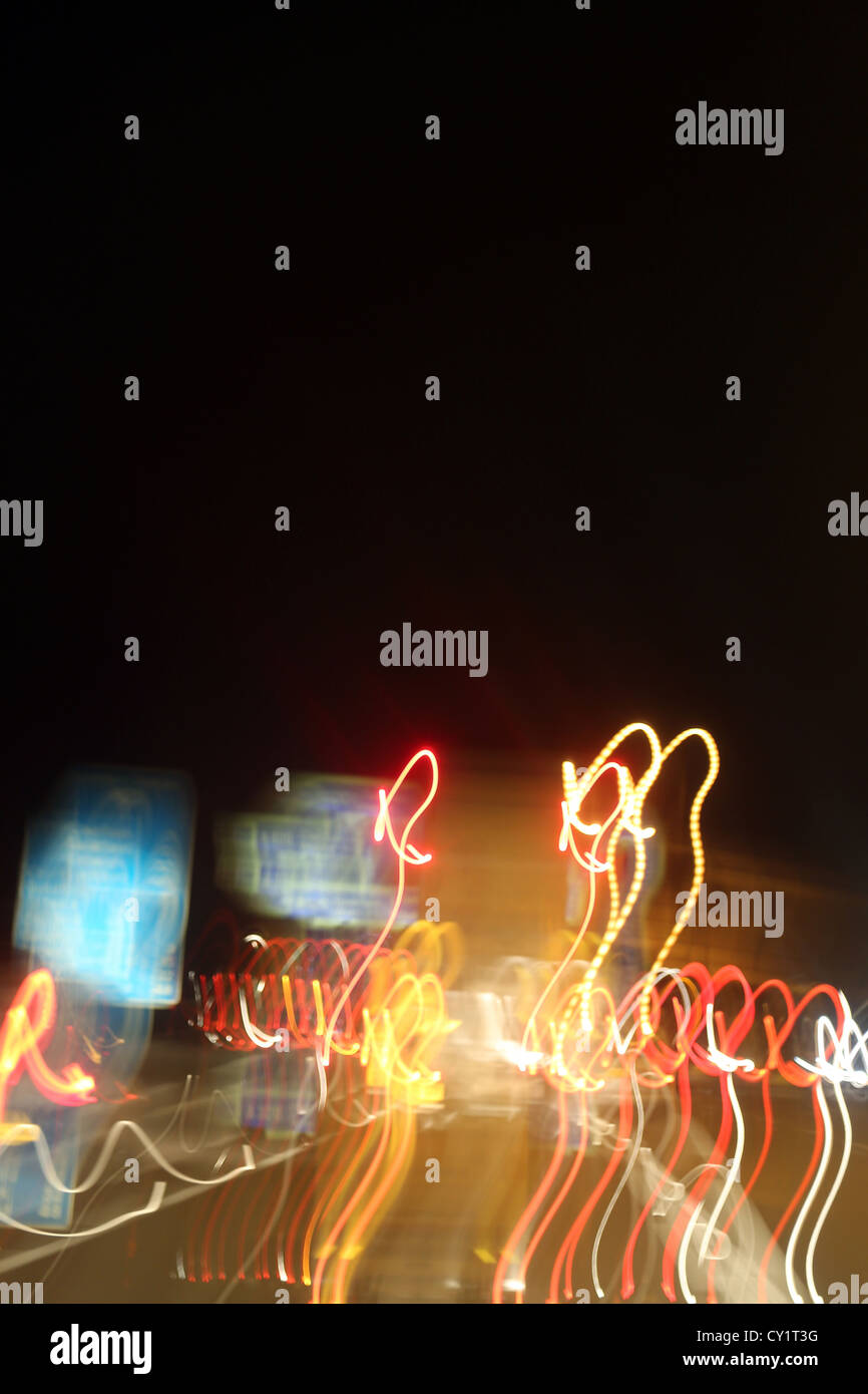 Lamp post night motorway hi-res stock photography and images - Alamy