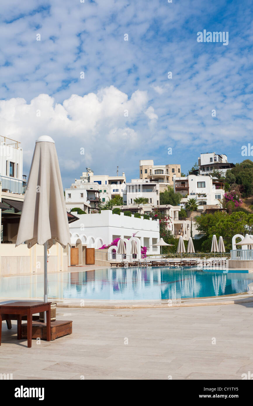 Swimming pool area of luxury hotel in Turkey Stock Photo - Alamy