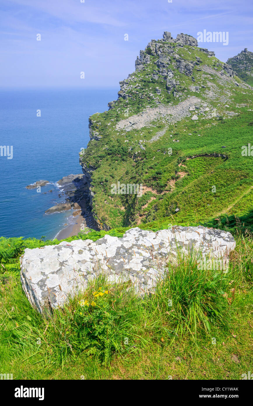 the valley of the rocks lynton in devon Stock Photo - Alamy