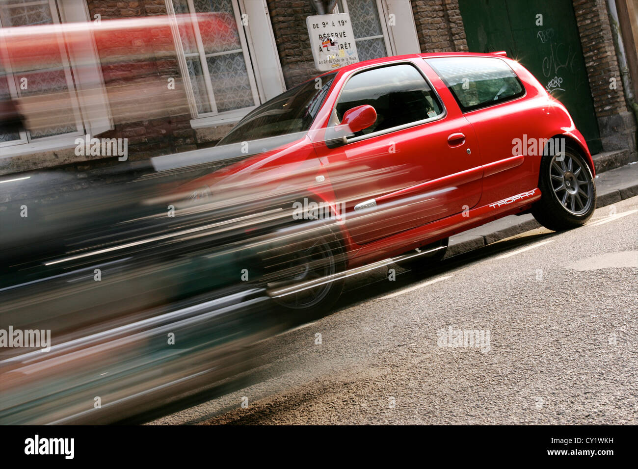 Hot hatch car parked on street Stock Photo - Alamy