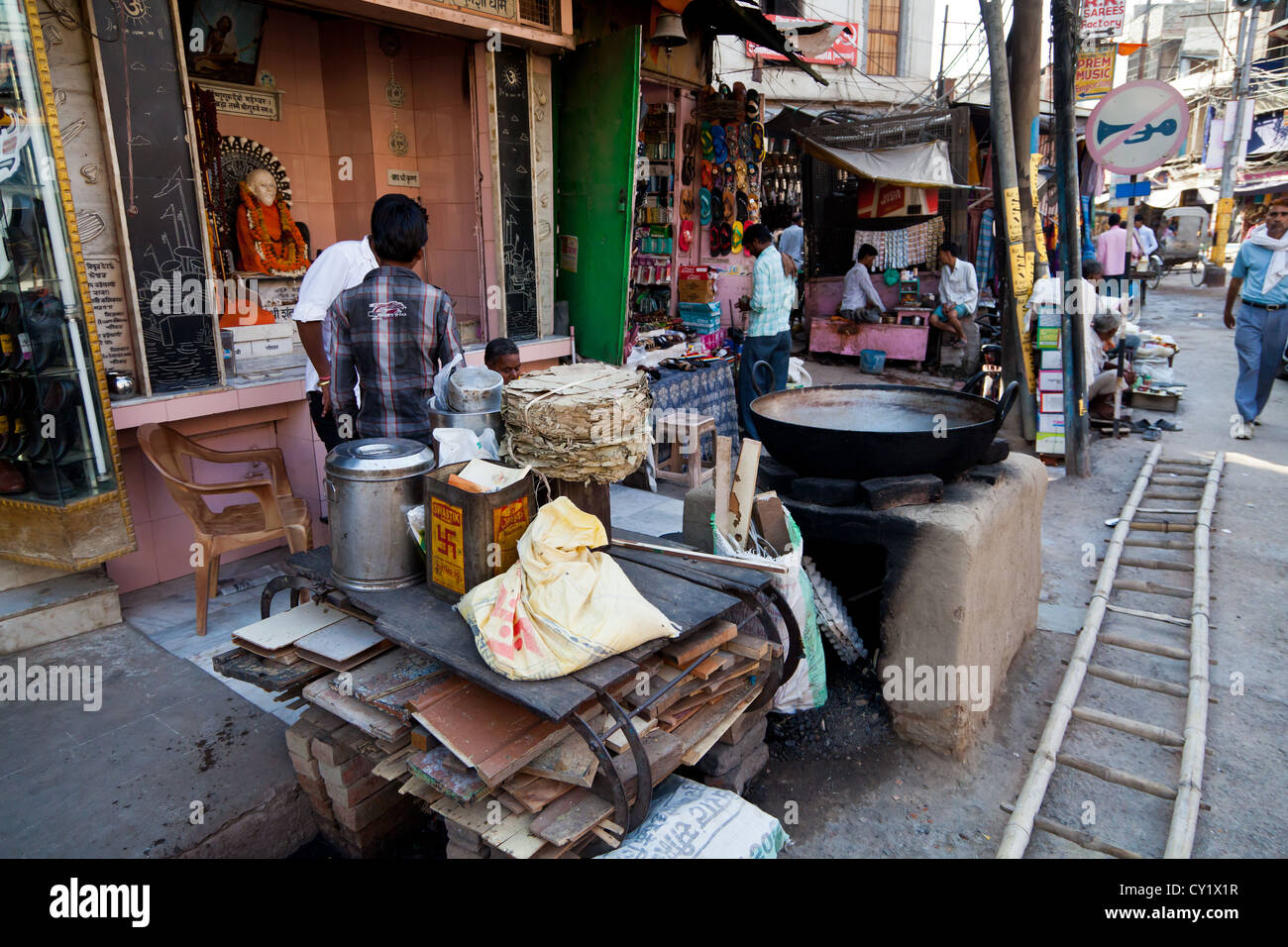 Typical Street Scenery in Varanasi, India Stock Photo - Alamy