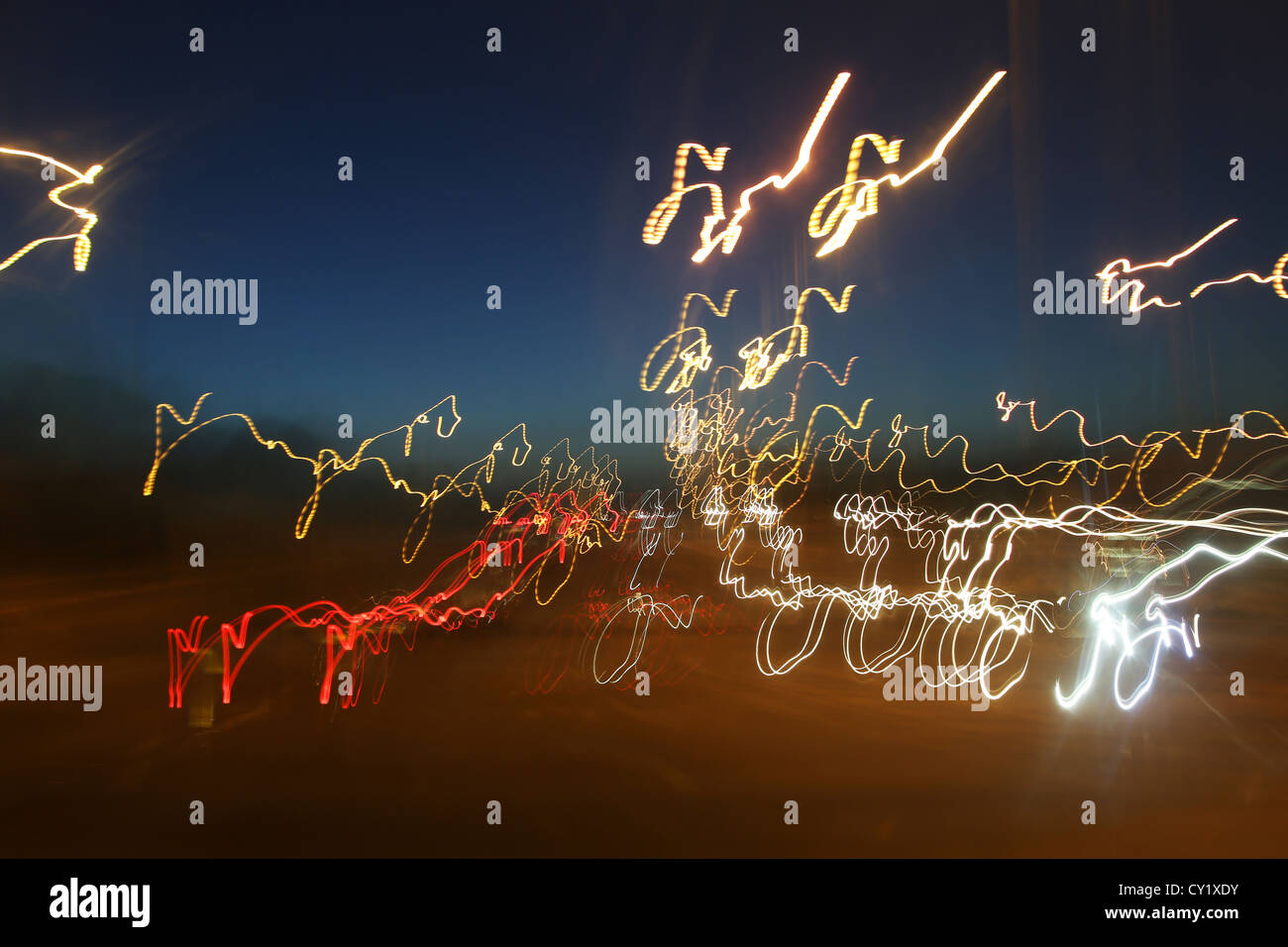 Lamp post night motorway hi-res stock photography and images - Alamy