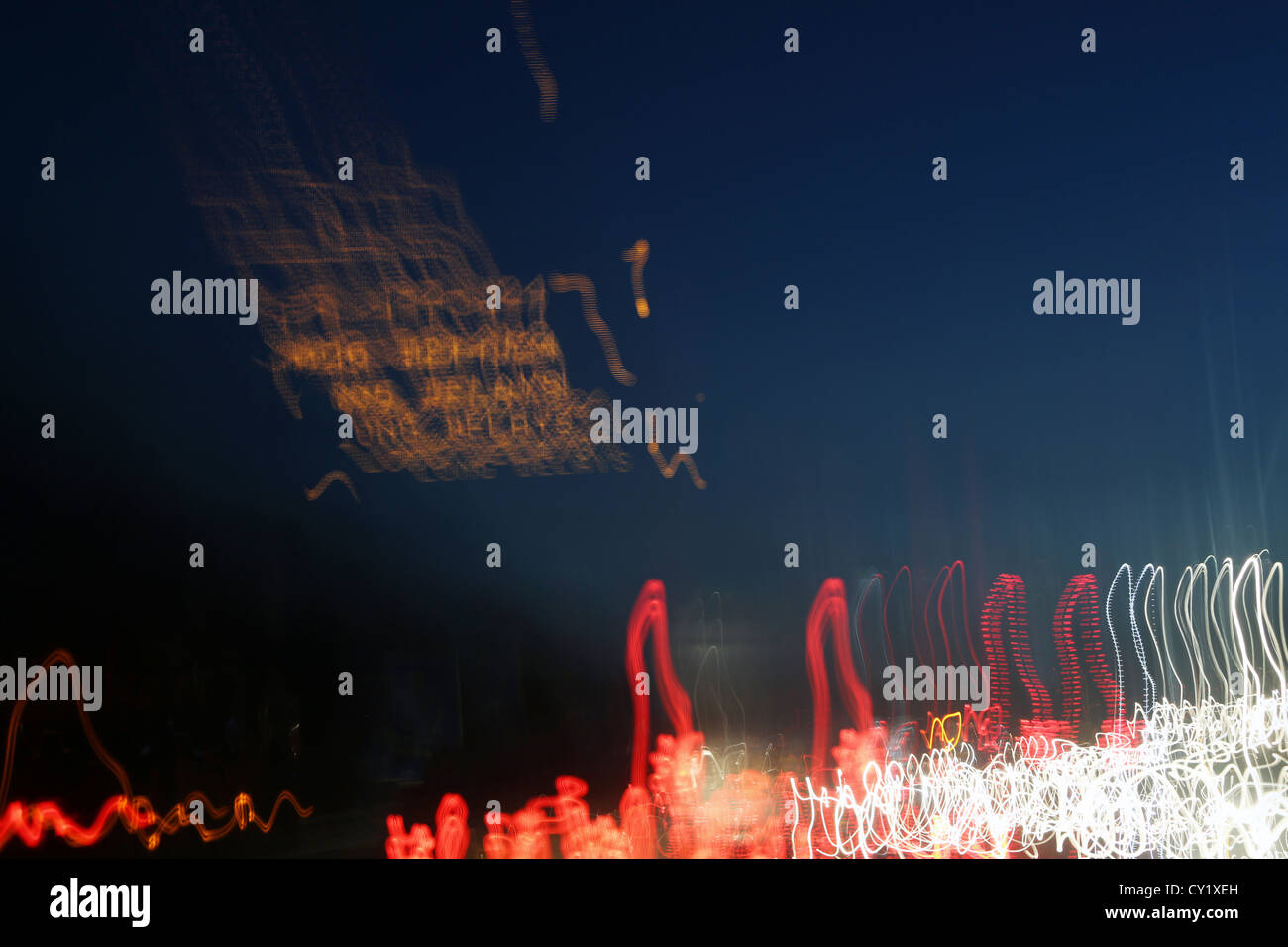 Lamp post night motorway hi-res stock photography and images - Alamy