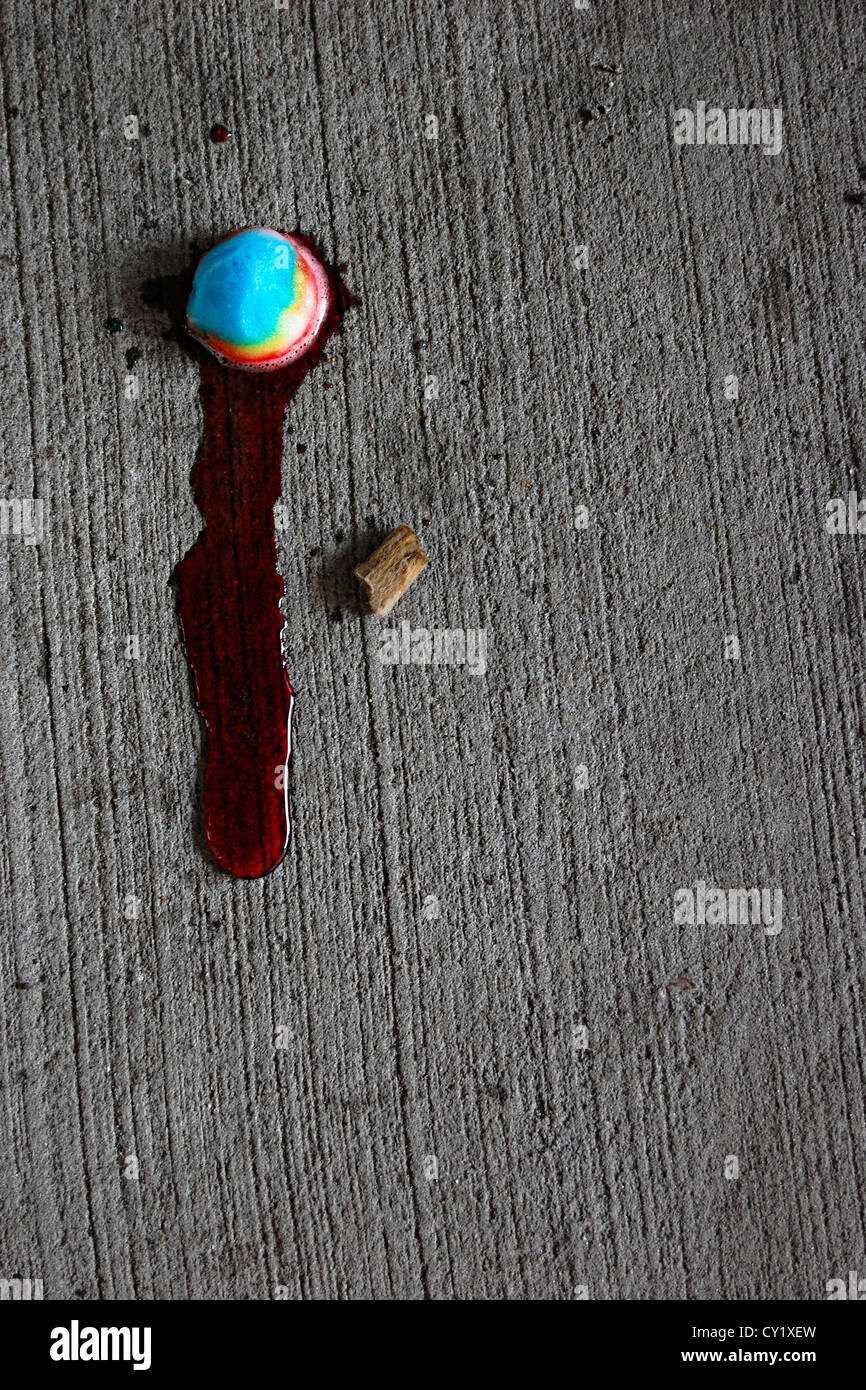 Popsicle Melting on the Sidewalk Stock Photo - Alamy