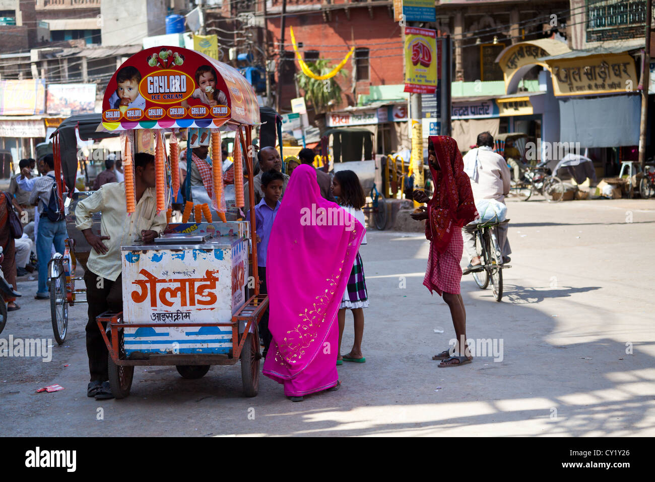 Typical Street Scenery in Varanasi, India Stock Photo - Alamy