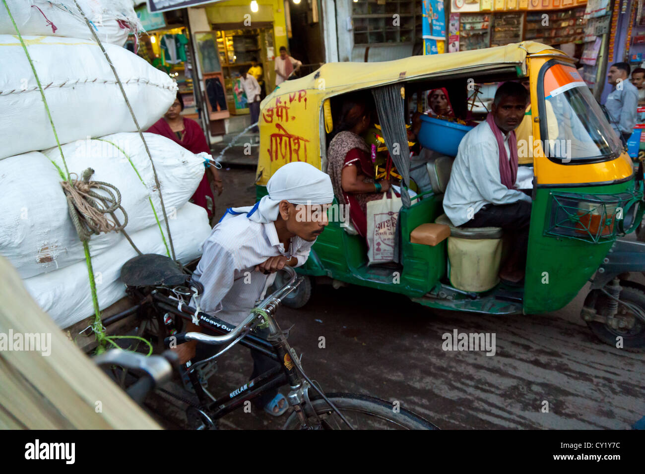 Typical Goods Transportation in Varanasi, India Stock Photo - Alamy