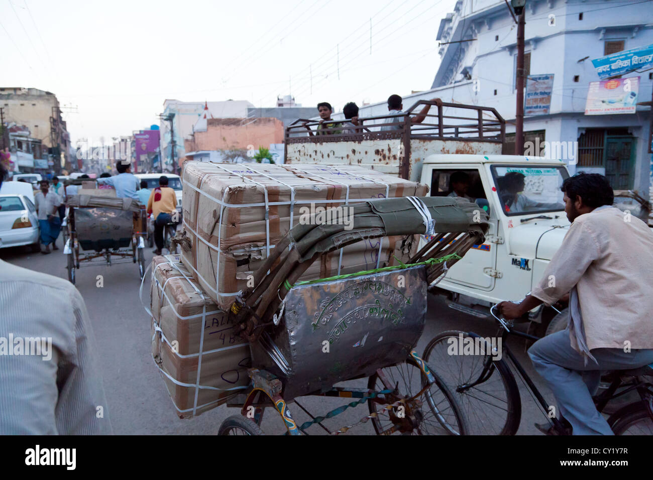 Typical Goods Transportation in Varanasi, India Stock Photo - Alamy