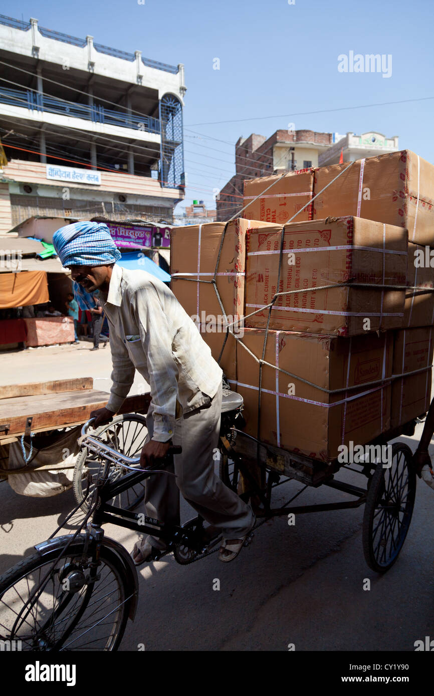 Typical Goods Transportation in Varanasi, India Stock Photo - Alamy