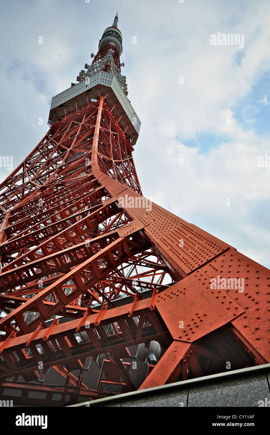 Tokyo Tower ground view Stock Photo - Alamy