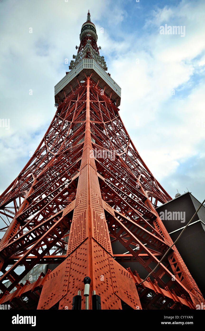 Tokyo Tower ground view Stock Photo - Alamy