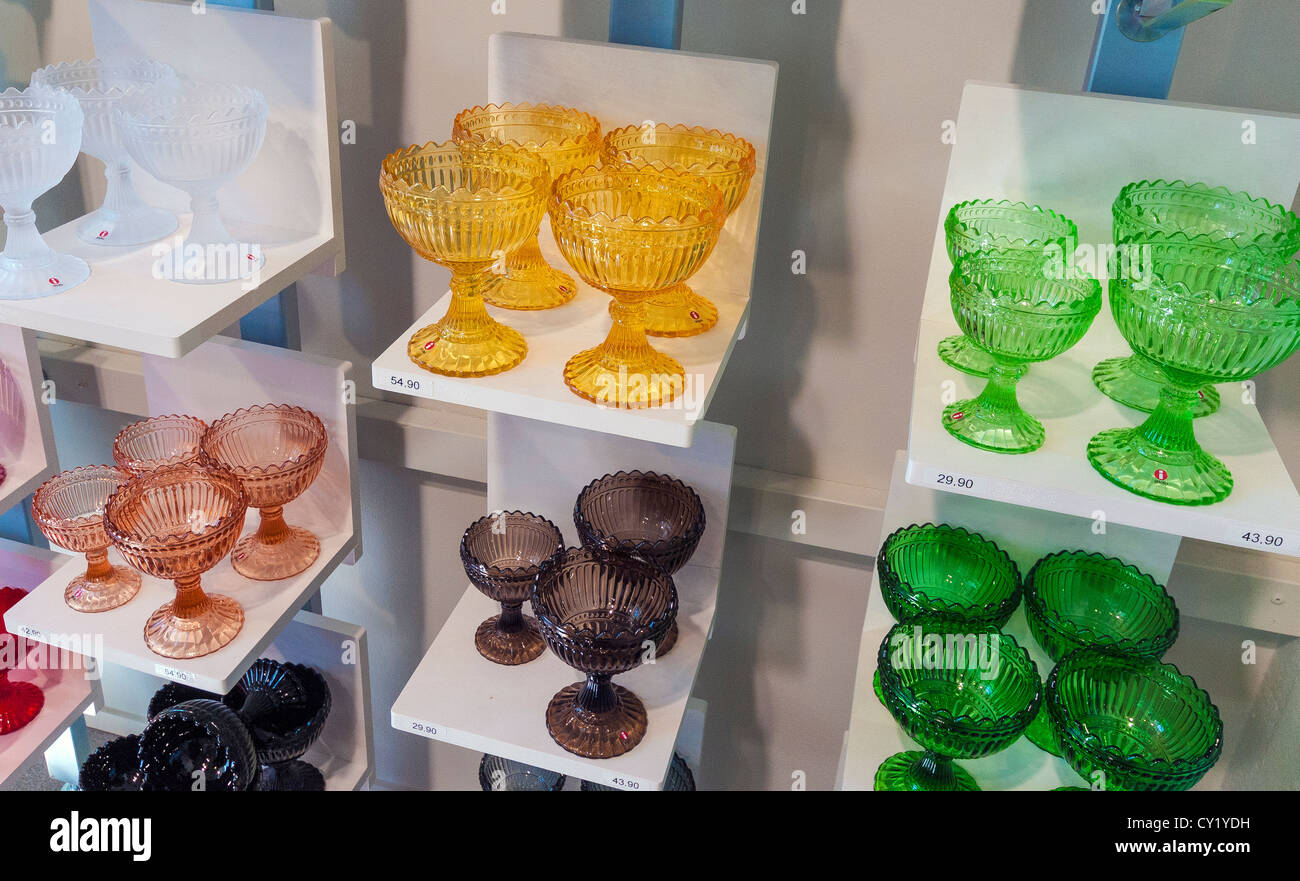 Glassware designs made by iittala, a Finnish design company ...
