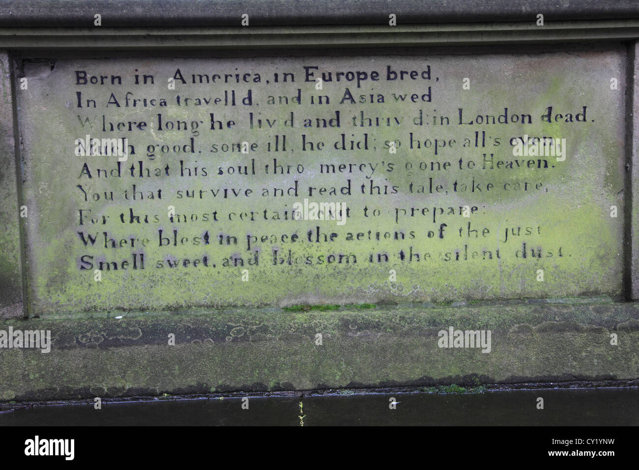 Grave of Elihu Yale, namesake of Yale University, St Giles Parish ...