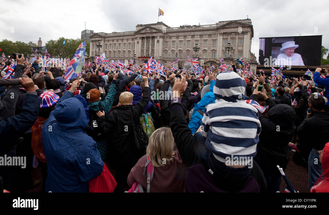 Queen Elizabeth diamond jubilee celebrations london June 2012 Stock ...