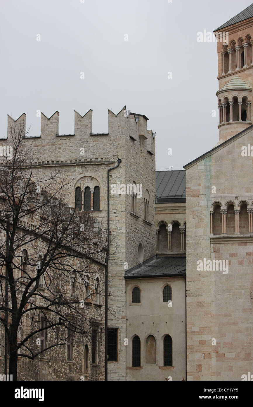 buildings of the center of the city of Trento, Trentino , Italy ...