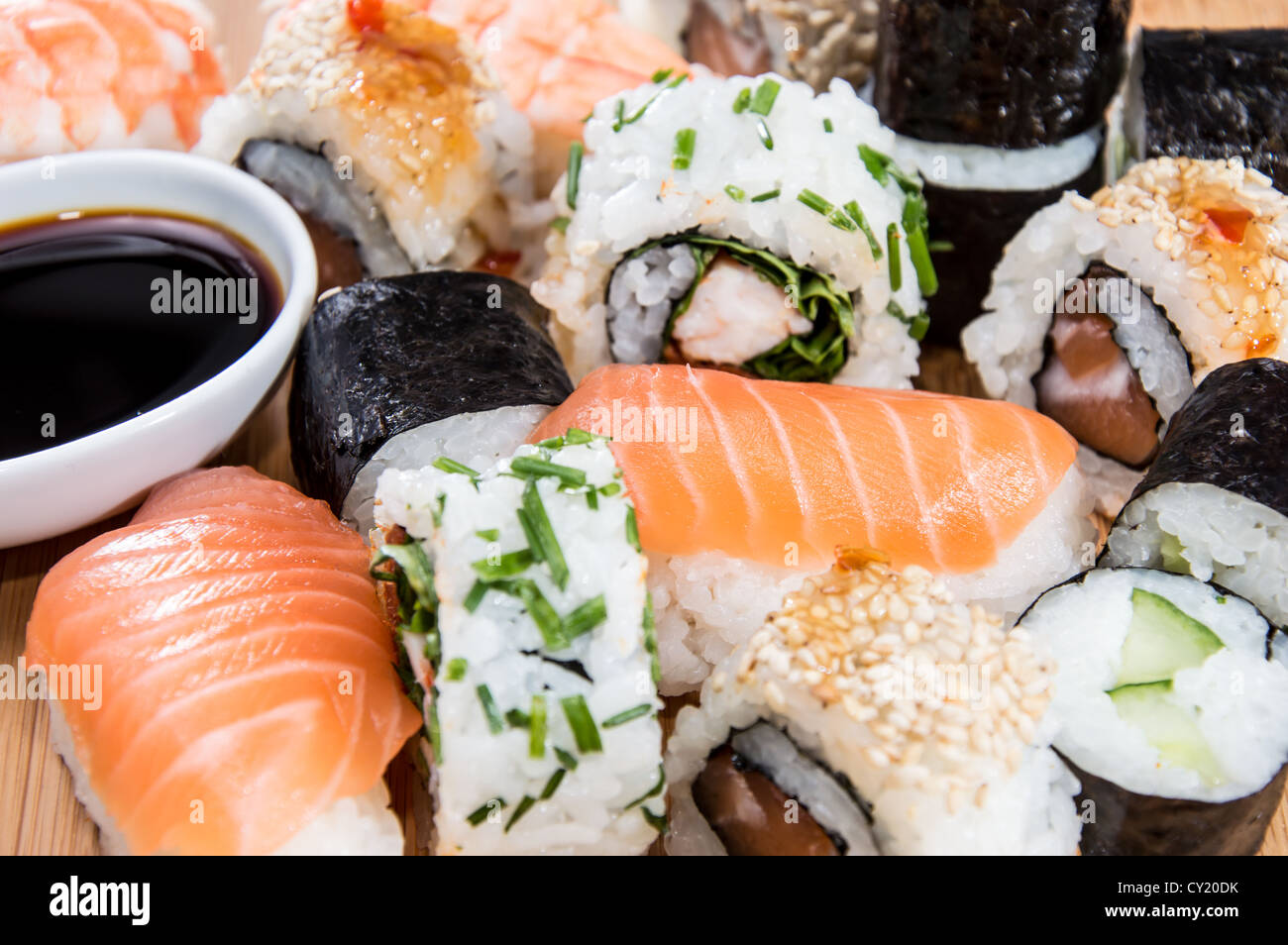 Japanese food mixed maki sushi hi-res stock photography and images - Alamy