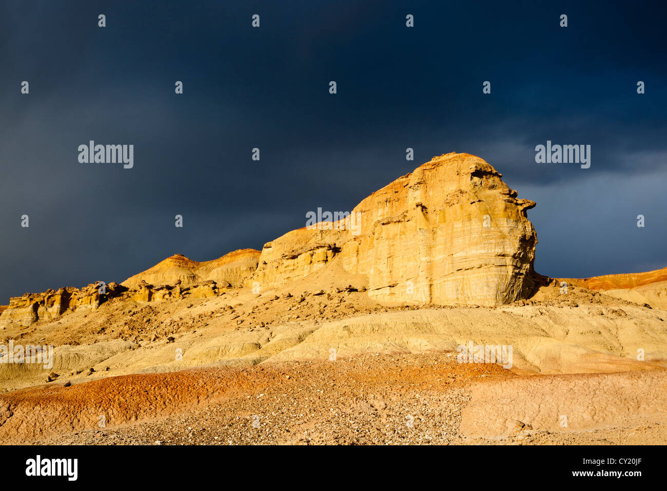 xinjiang, china: qitai ghost town at sunrise Stock Photo - Alamy