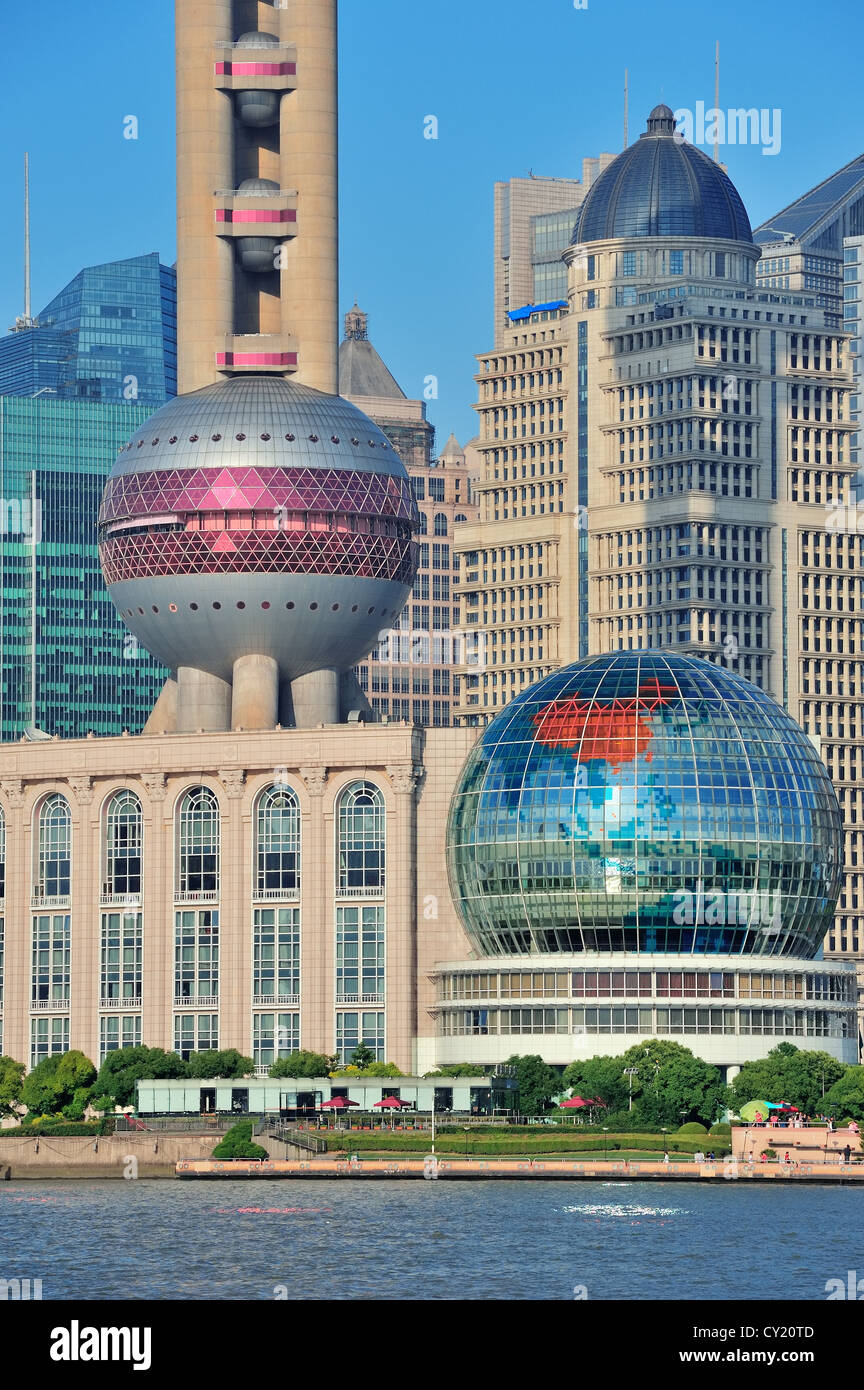 Oriental Pearl Tower over river Stock Photo - Alamy