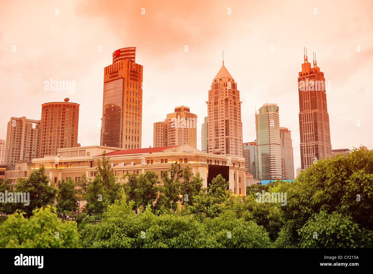 Shanghai skyscrapers and city skyline Stock Photo - Alamy