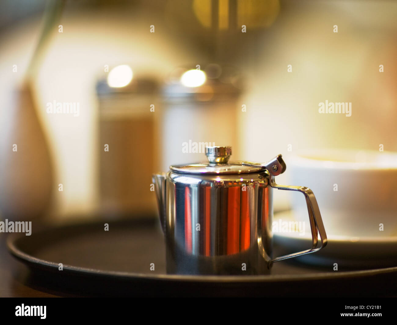 Silver coffee tray hi-res stock photography and images - Alamy