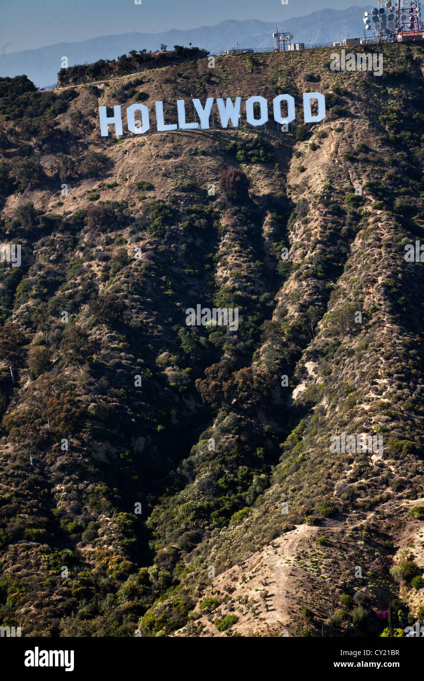 The iconic Hollywood sign in the Hollywood HIlls, Los Angeles Stock ...