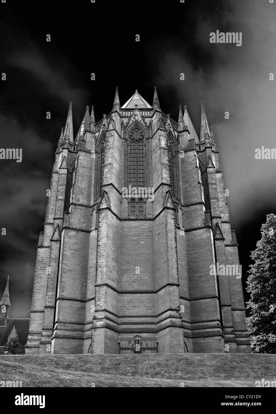 Gothic spires Black and White Stock Photos & Images - Alamy
