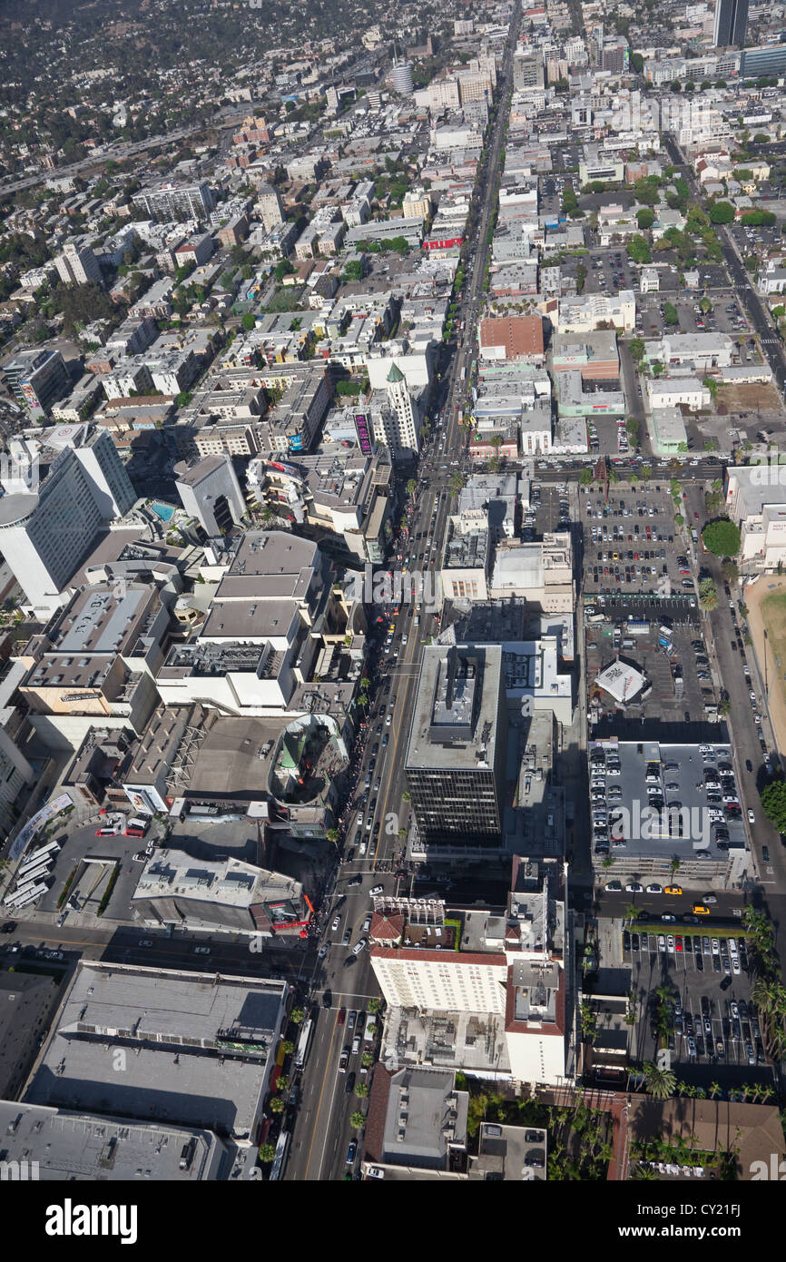 Looking along the legendary Hollywood Boulevarde in Los Angeles Stock ...